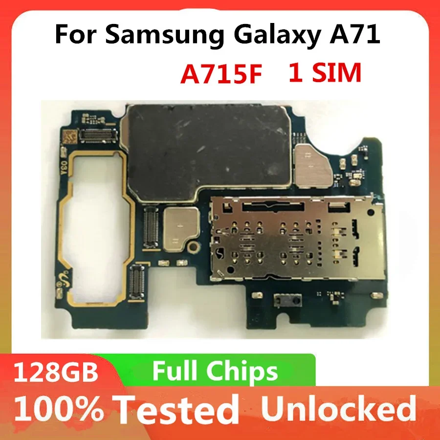 Unlocked-Mainboard-For-Samsung-Galaxy-A71-A715F-Motherboard-Full-Chip ...