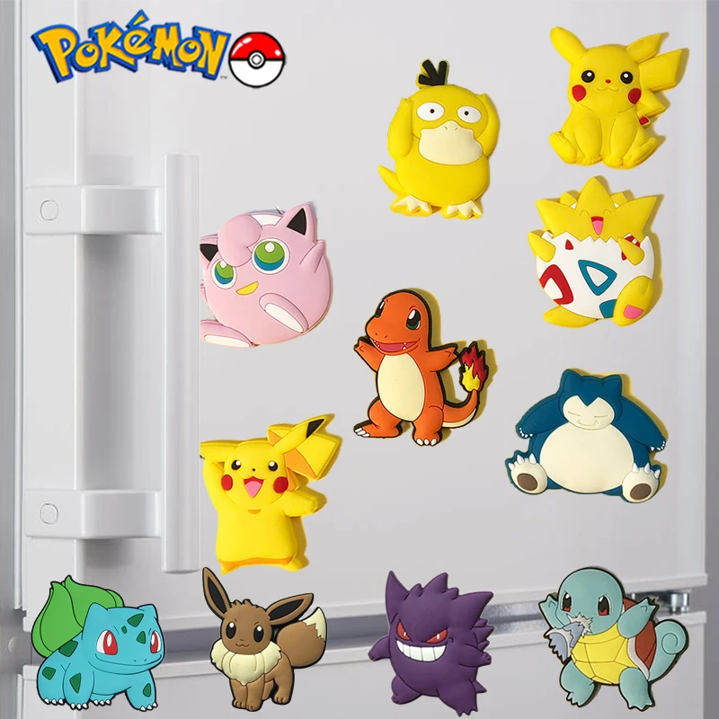 Cartoon-Pokemon-Pikachu-Fridge-Magnets-Kawaii-Snorlax-Eevee ...