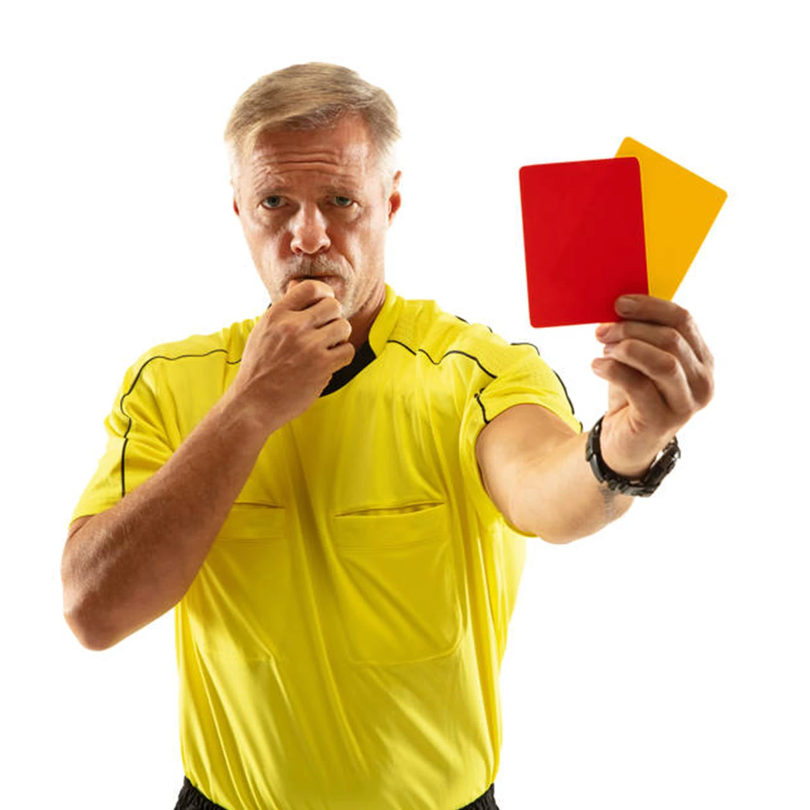 La norme - Jeu de cartes'arbitre de Football, 1 ensemble avec sifflet ...