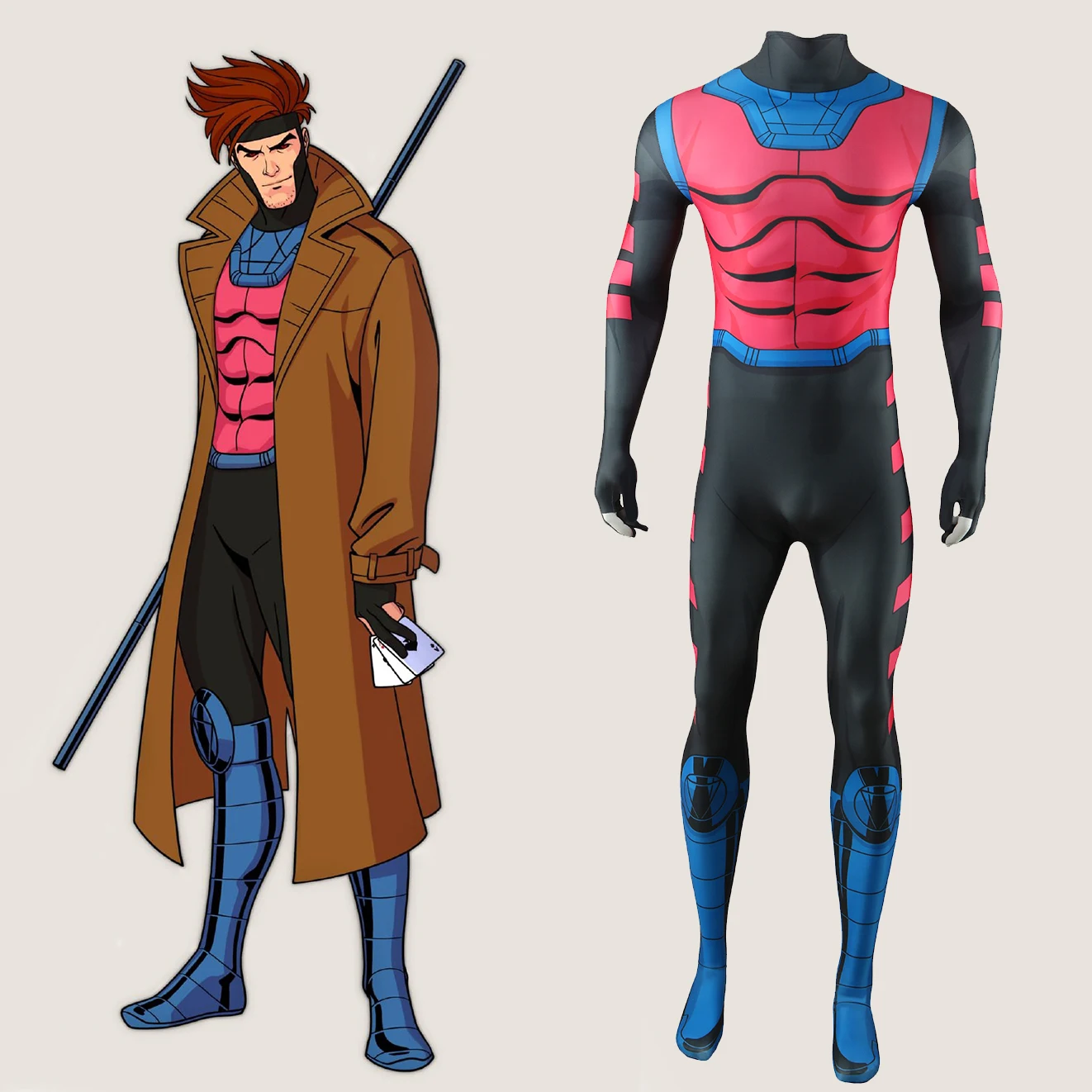 X-Men-97-Gambit-Cosplay-Costume-Superhero-3D-Printed-Bodysuit-X-Men-97 ...