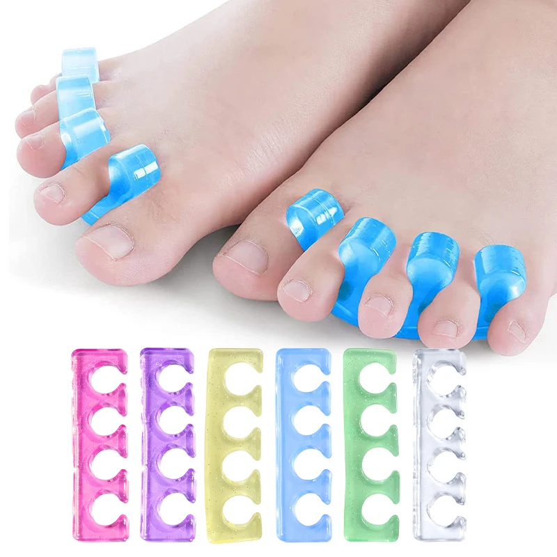 2pcs (1pair)Soft Silicone Finger Toe Separator Soft-Silicon 6 Colors ...