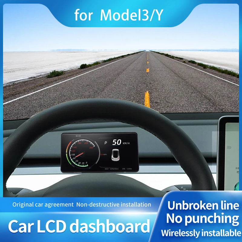 For-Tesla-Model-3-Model-Y-Car-LCD-Dashboard-Head-Up-Display-For-HUD ...