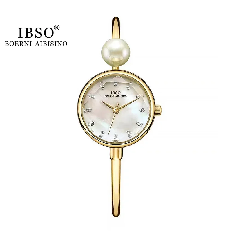 IBSO Women Quartz Watch Bracelet Bangle Rose Gold Golden Sliver Band ...