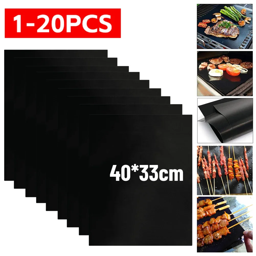 1-20PCS-Non-stick-BBQ-Grill-Mat-40-33cm-Baking-Mat-BBQ-Tools-Cooking ...