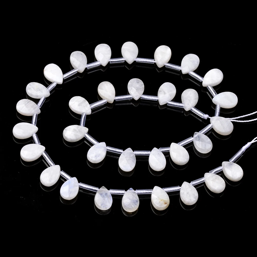 Natural-Tiger-Eye-Aquamarine-drop-Amazonite-Sunstone-beads-with-gasket ...