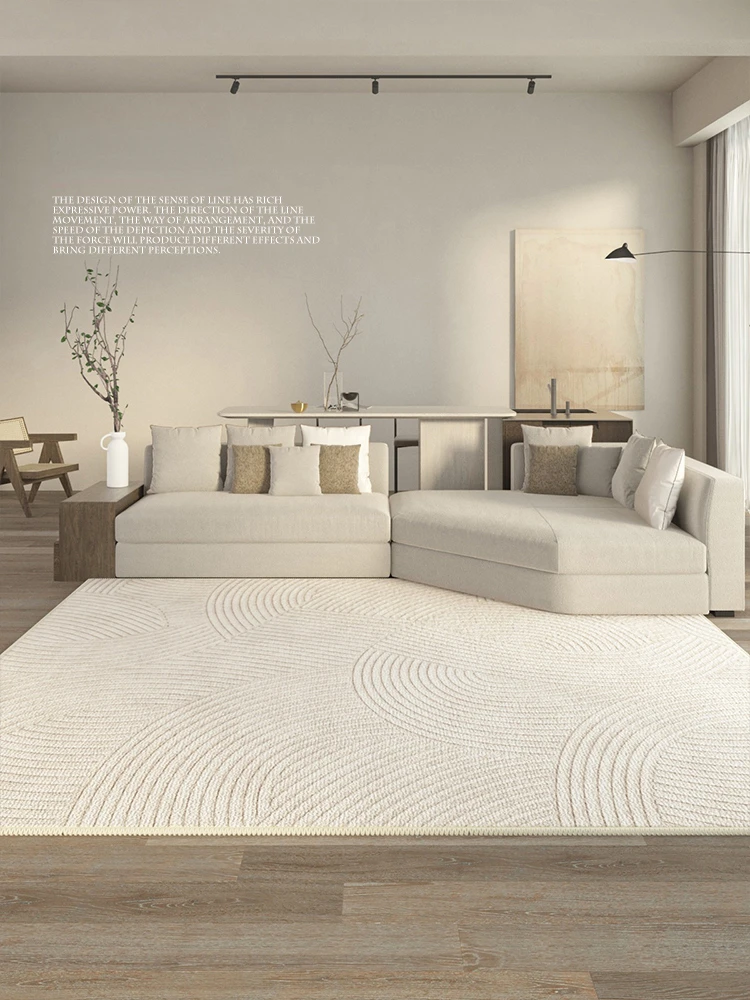Moderno-minimalista-Tapete-Grande-rea-Tapetes-Sala-Linha-Bege-Wabi-Arte ...
