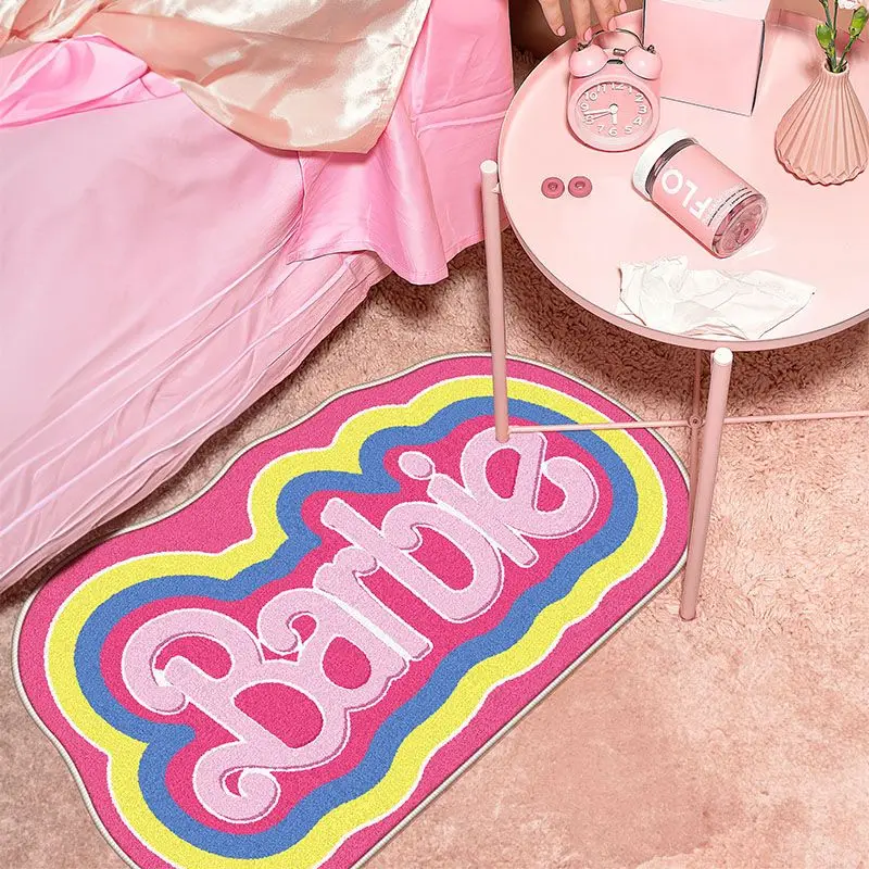 New-Kawaii-Barbie-Rainbow-Carpet-Anime-Fashion-Home-Bedroom-Living-Room ...