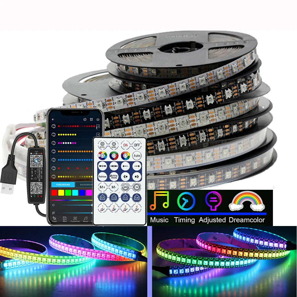 WS2812B-WS2812-Led-Strip-Individually-Addressable-Smart-RGBIC-RGB-Led ...