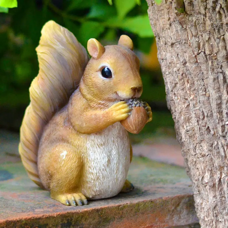 1Pc-Squirrel-Garden-Ornaments-Rabbit-Hedgehog-Courtyard-Decoration ...