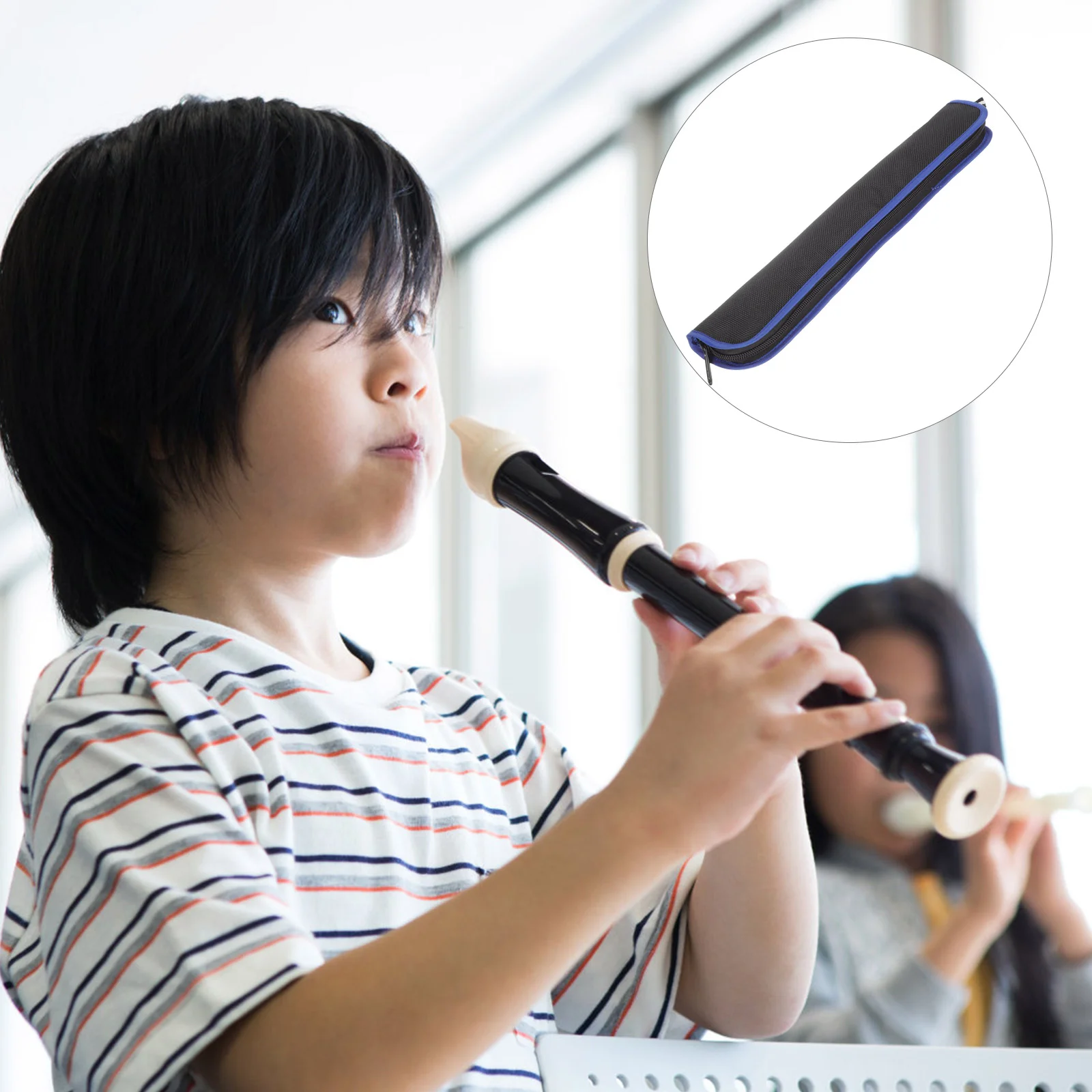 Sax-Bag-Recorder-Instrument-Case-Only-Long-Flute-Carrying-Oxford-Cover ...