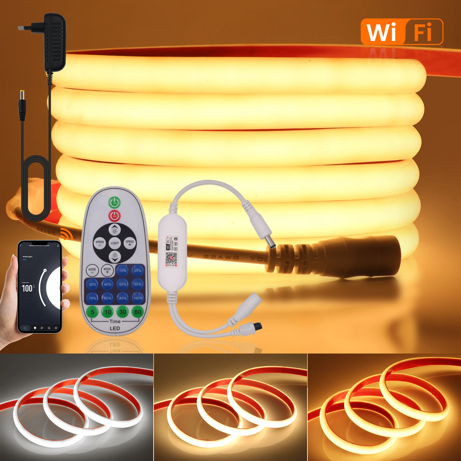 Tuya-Wifi-COB-Neon-Strip-Flexible-24V-320Leds-m-IP68-Waterproof-Neon ...