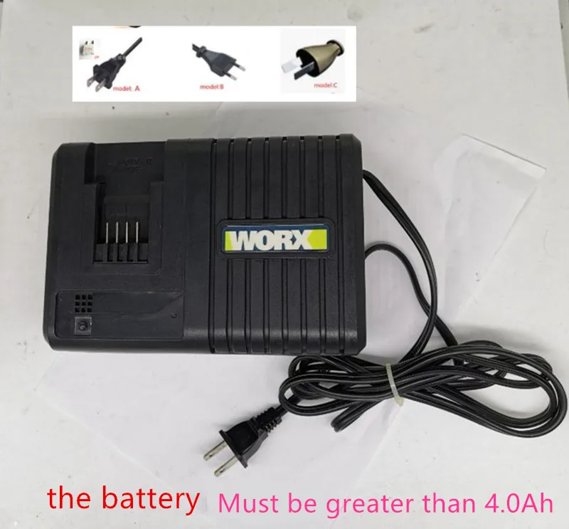 WORX WA3861 용 AC100 240V 충전기, WA3867, 20V, 6A, WU175, WU175.1, WU278.1 ...