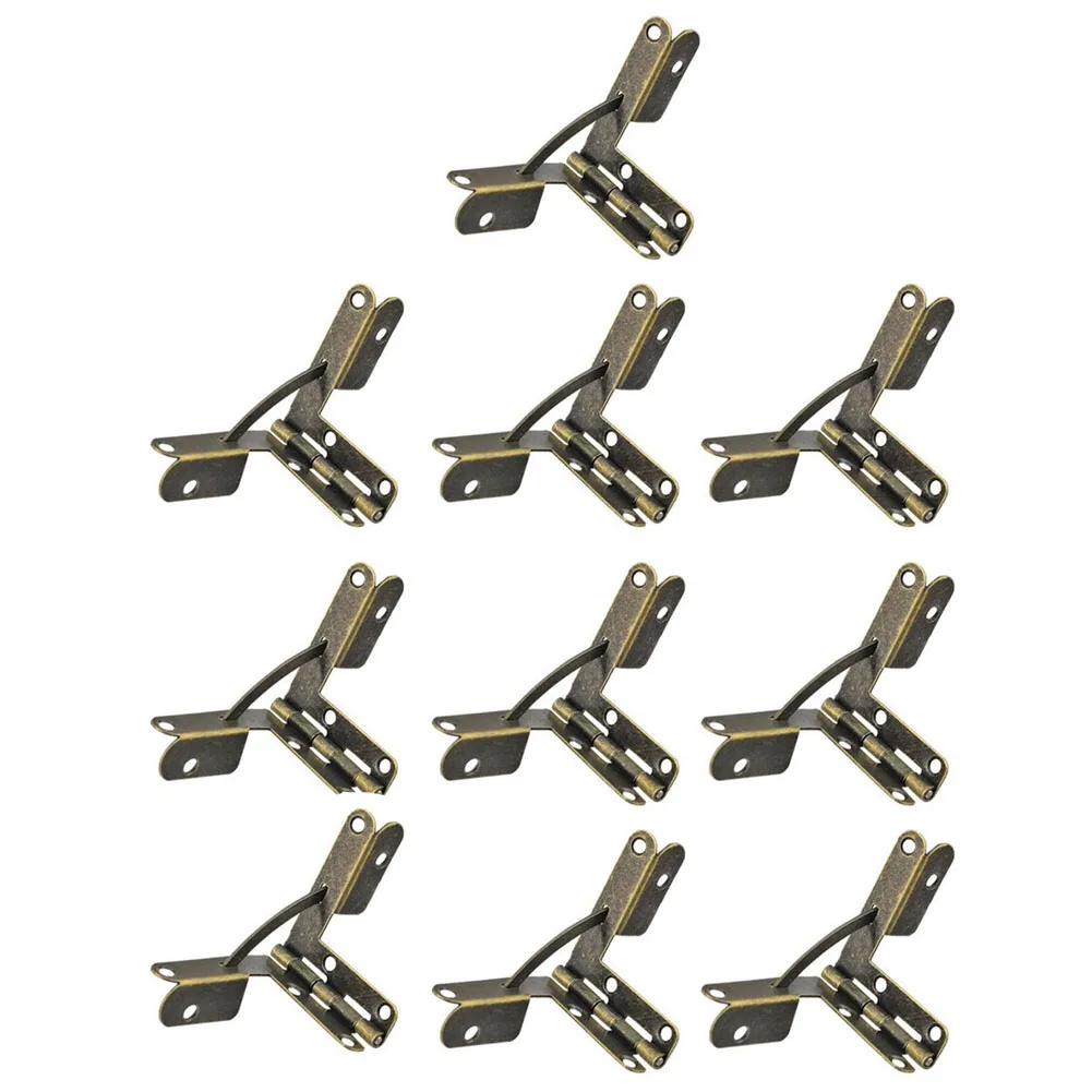 10PCS L 90 ° Support Spring Hinges Iron Support Union Hinge Wooden Box ...
