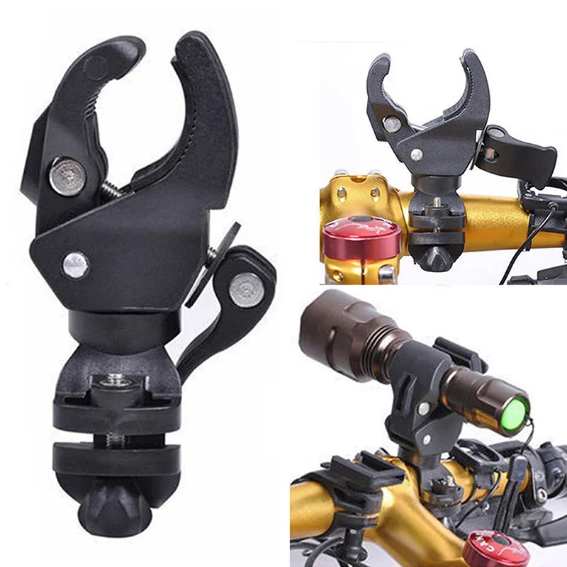 Bicycle Universal 90 degree Rotating Handlebar Mount LED Flashlight ...