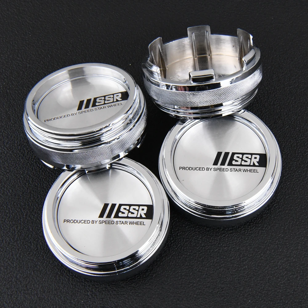 4PCS-61MM-OD-57-5MM-ID-Sport-Rim-Cap-SSR-Racing-Sticker-Centre-Cap-Rim ...