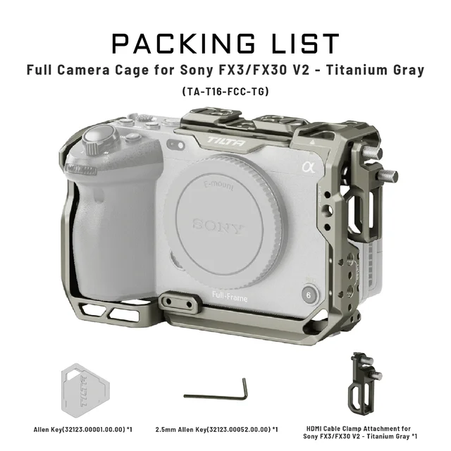 NEW TILTA TA-T16-FCC Sony FX3 FX30 Camera Cage Armor Full Cage Body ...