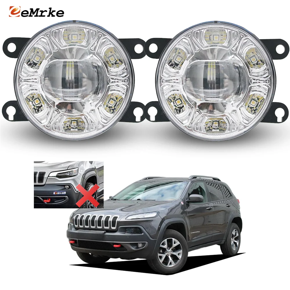 E-MARK E4 DOT. CE Led Fog Light PTF with Lens 6 DRL Driving Lamp Easy ...