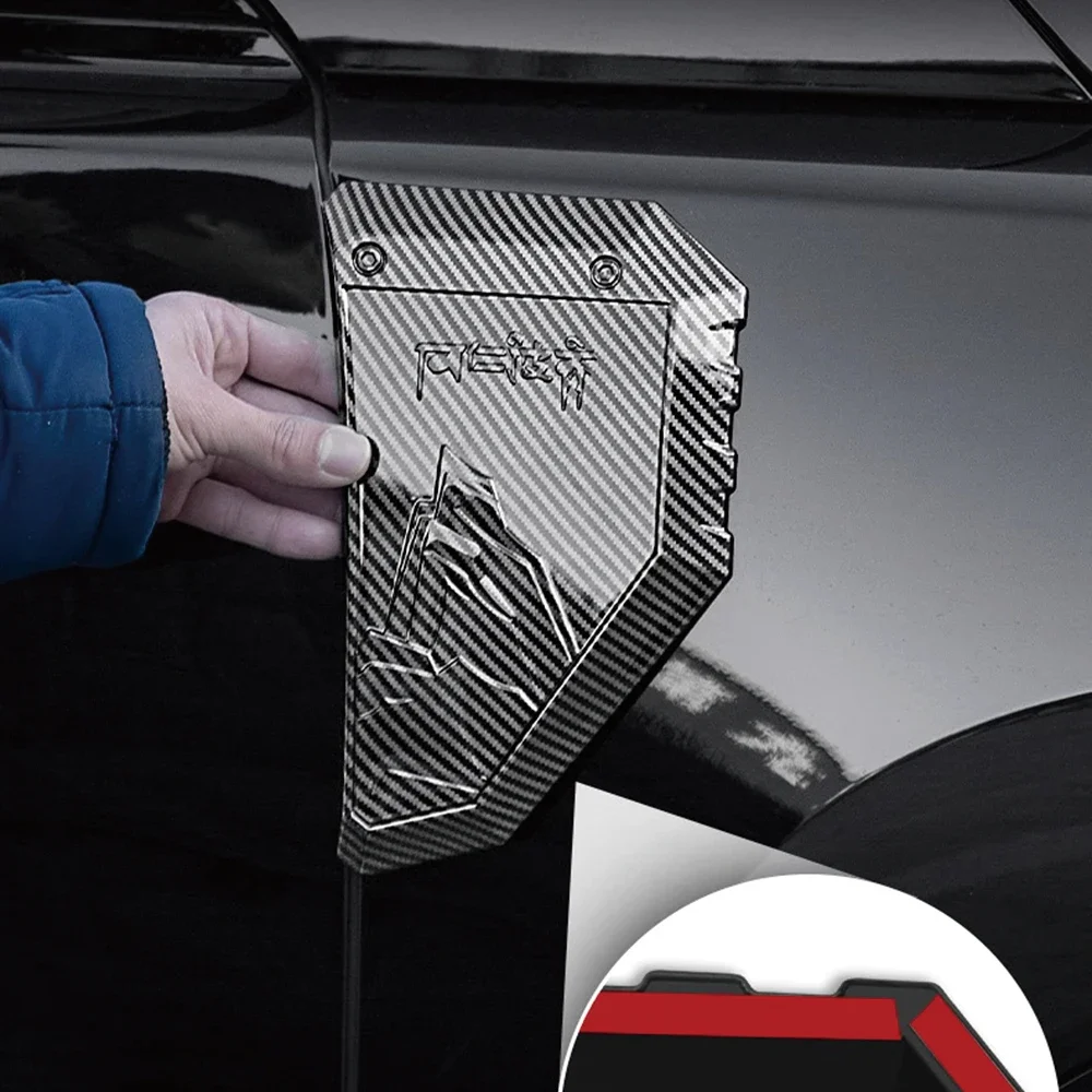 Car Side Leaf Board Label Body Sticker Black Warrior Decoration Styling ...