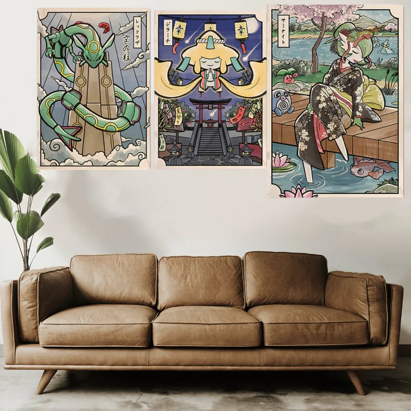 P-ster-de-Anime-personalizado-Pokemon-Charizard-Eevee-Pikachu-Bulbasaur ...