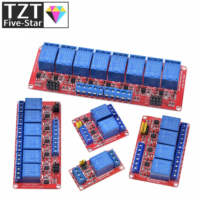 Relay-module-1-2-4-6-8-Channel-5V-12V-Relay-Module-Board-Shield-with ...