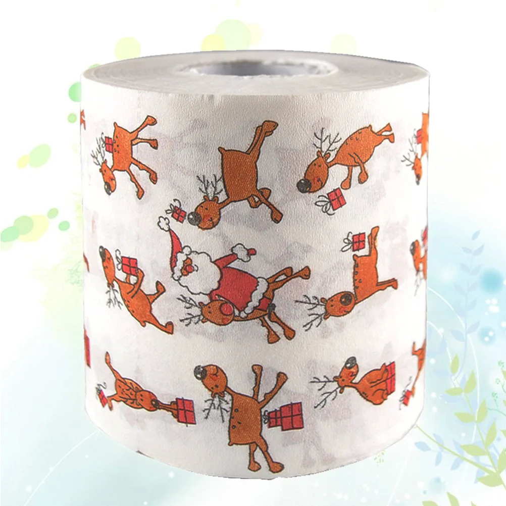Printed-Toilet-Papers-Funny-Elk-Paper-Roll-of-Christmas-Theme-Paper ...