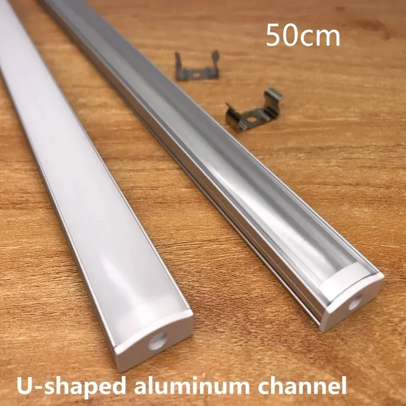 1-30Pcs-Lot-50cm-Perfil-Aluminio-Led-Corner-Aluminium-Profile-Channel ...