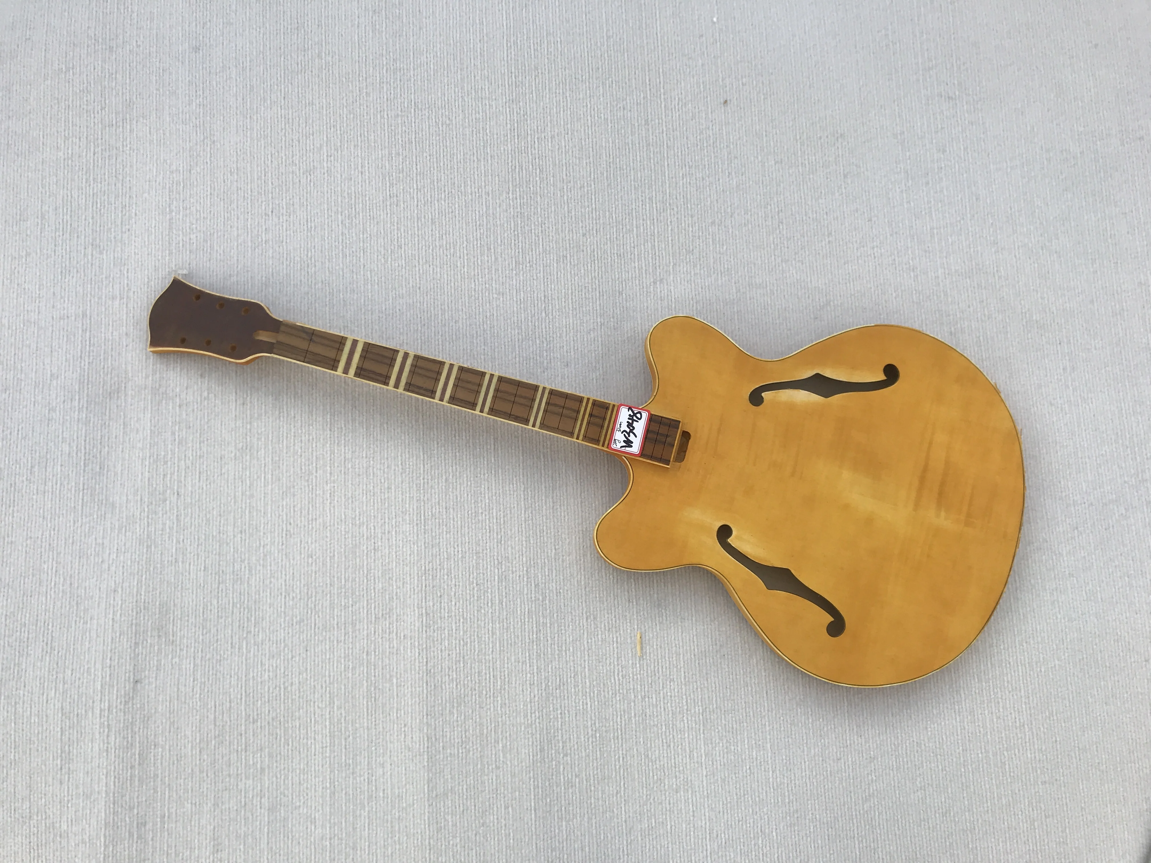 DIY Hofner Verythin HCT-VTH 6 Strings Electric Guitar Flame Maple Top ...