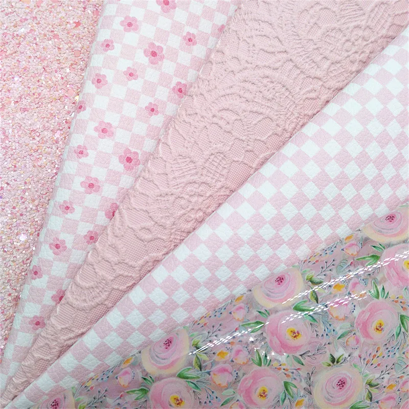 Roses-Printed-JELLY-Sheets-Pink-Chunky-Glitter-Leather-Plaids-Flowers ...