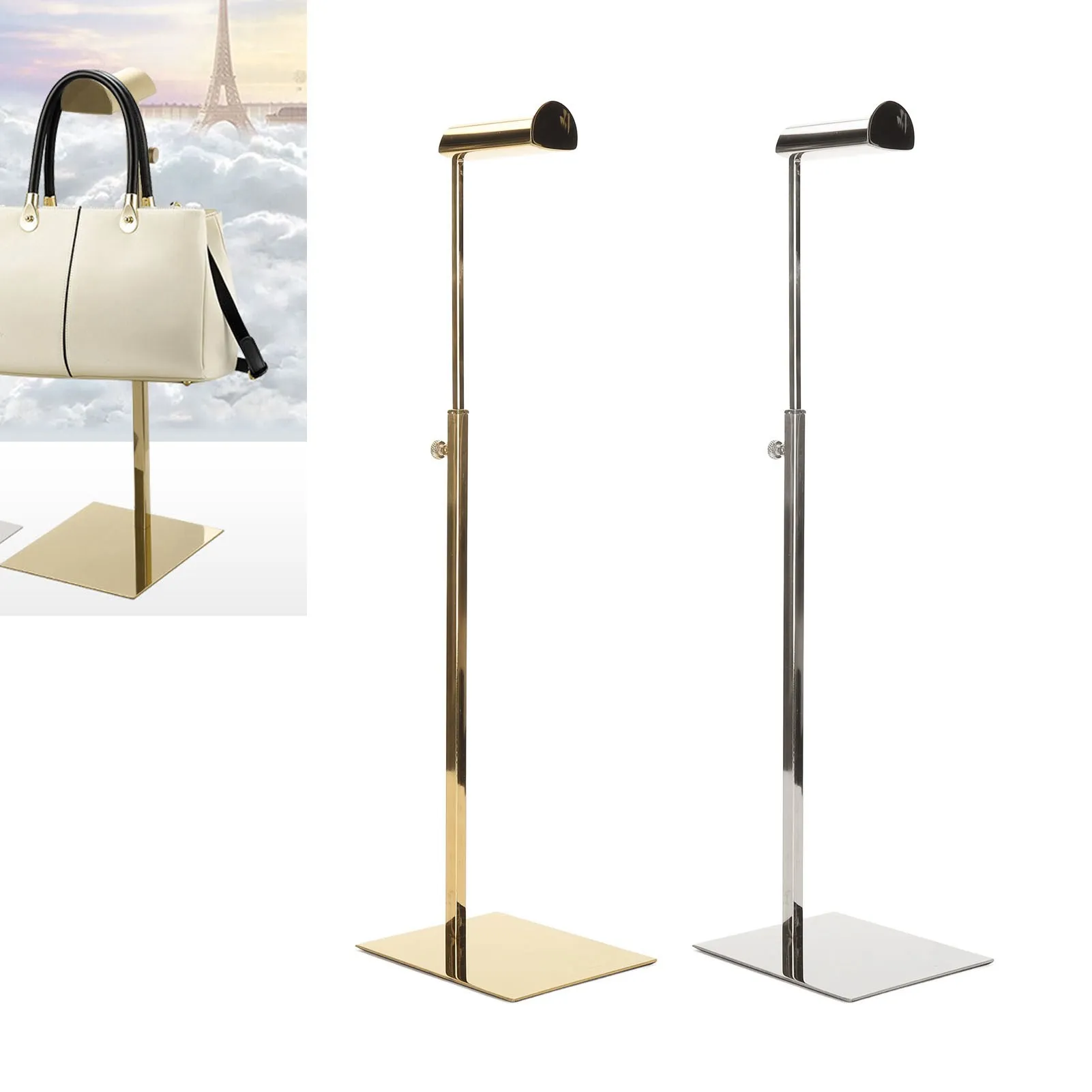 Stainless steel Display Rack Stylish Bags Display Holder Handbag Rack ...