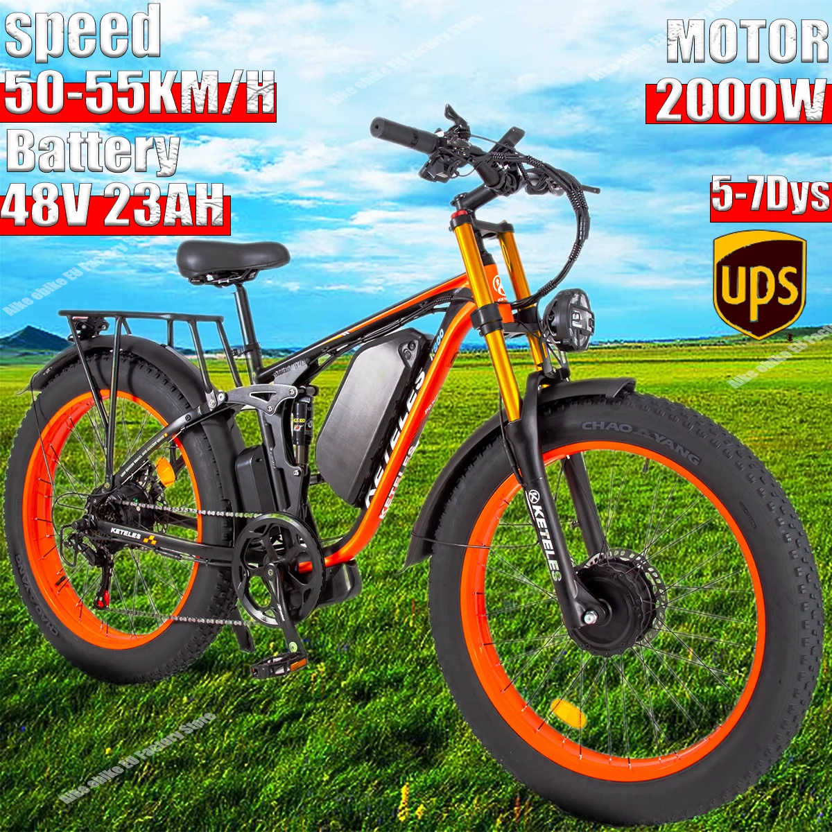 K800-2000W-48V23AH-18ah-EBike-26X4-0-Inch-Electric-Bike-Dual-Motor-Two ...