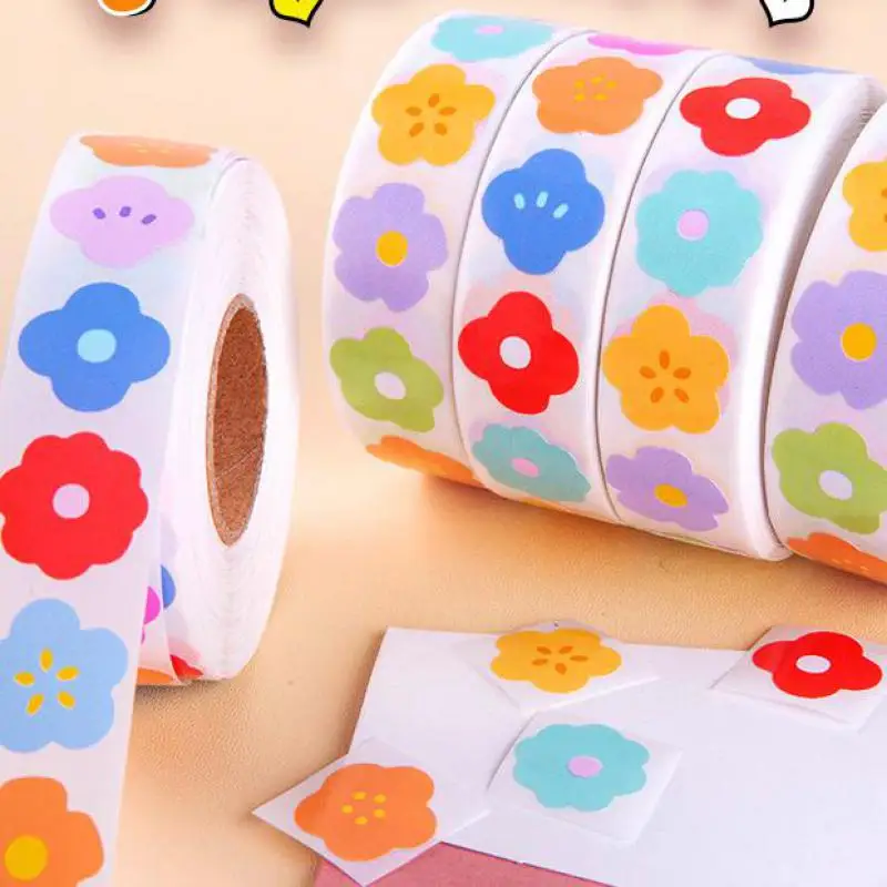 1000pcs-roll-Colorful-Flower-Reward-Sticker-15mm-Cartoon-Teacher-Reward ...