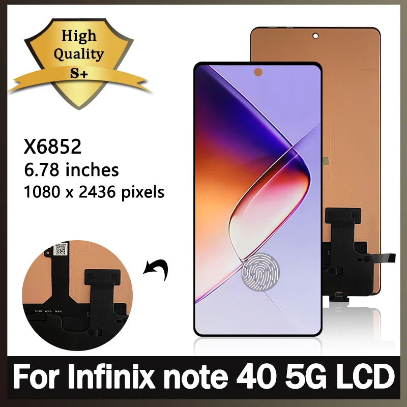 6,78 "AMOLED para Infinix Note 40 5G X6852 120Hz pantalla LCD Sensor de ...