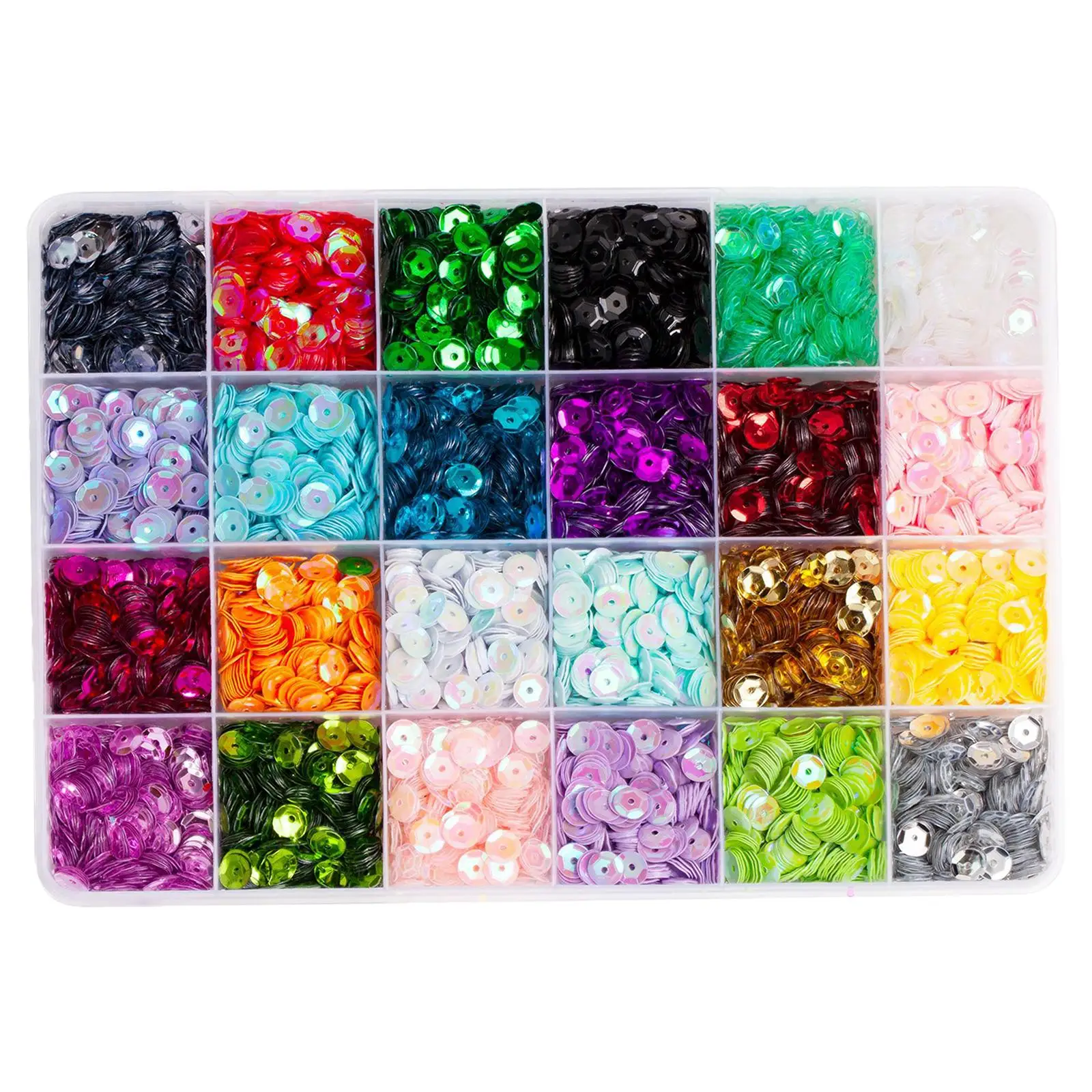 Nail-Art-Sequins-for-Women-Girls-24-Grids-for-Card-Making-DIY-Nails ...