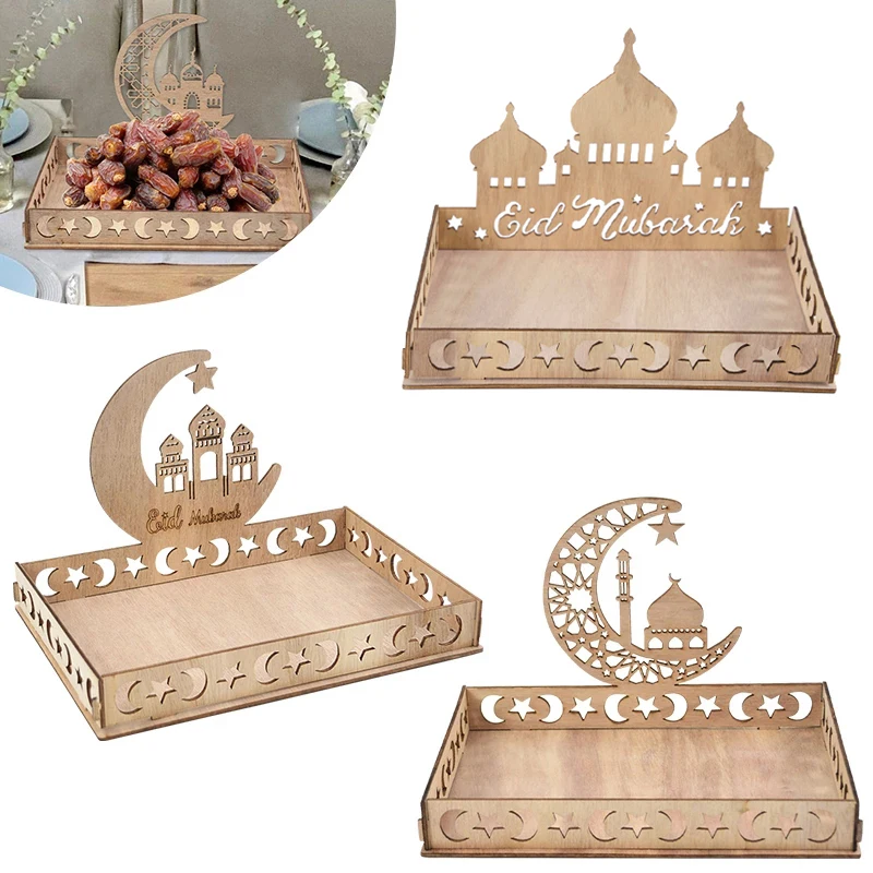 Holz Eid Mubarak Tablett – Perfekte Dekoration für Ramadan Geschenke ...
