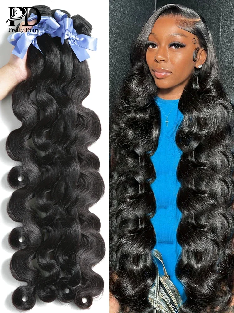 30-40-inch-Body-Wave-Brazilian-Human-Hair-Weave-Bundles-Water-Wave-Raw ...