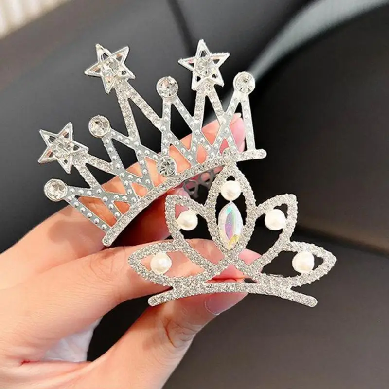 Miniature Rhinestone Crown Hair Accessories