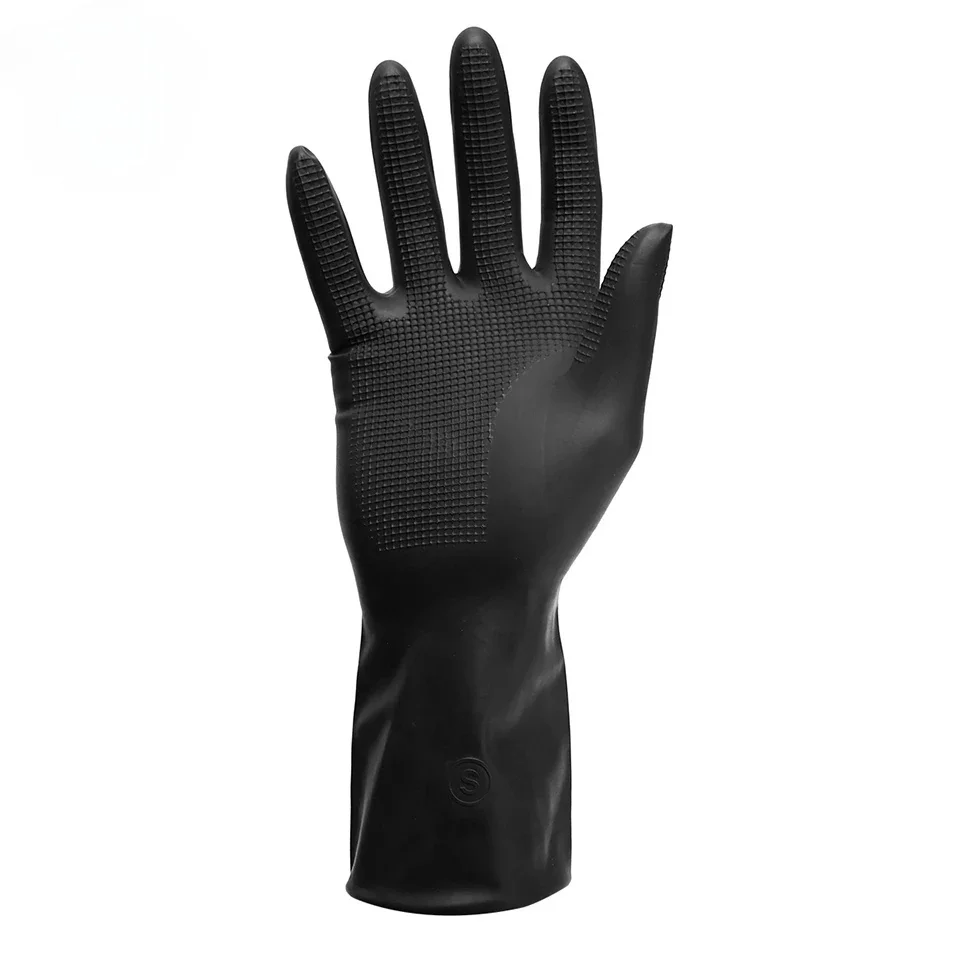 1 Pair Reusable Hair Dyeing Gloves Thicker Rubber Waterproof Hair ...