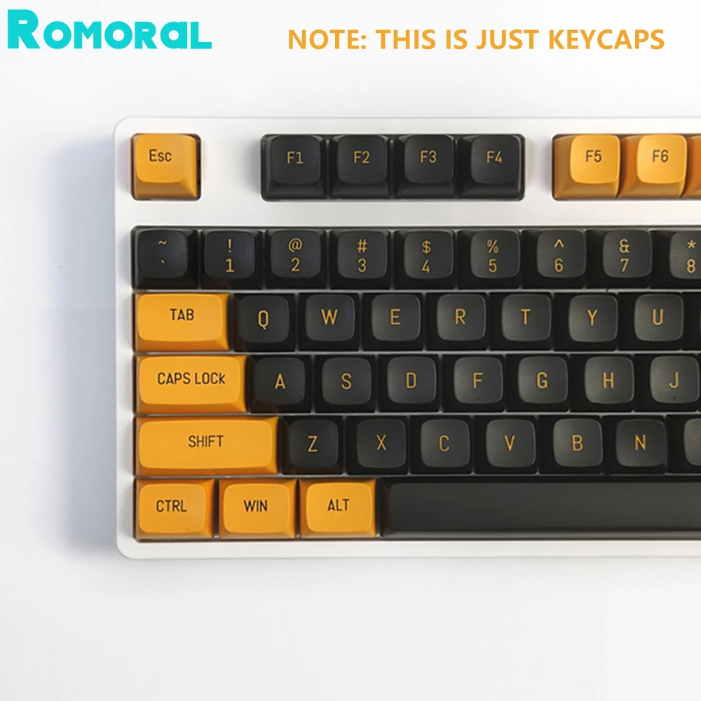 149 Chaves Csa Perfil Pbt Double-shot Keycaps 6.25u Preto Amarelo Tampa ...
