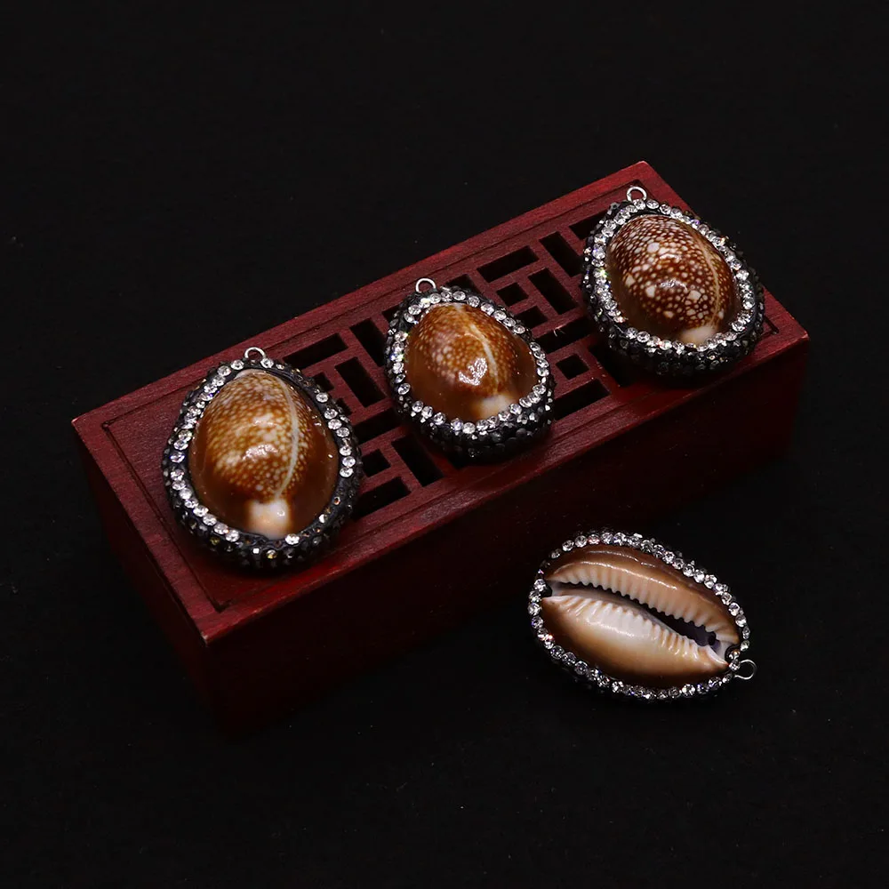 Natural-Conch-Shape-Inlaid-Diamond-Pendant-Boutique-Fashion-Women-s ...