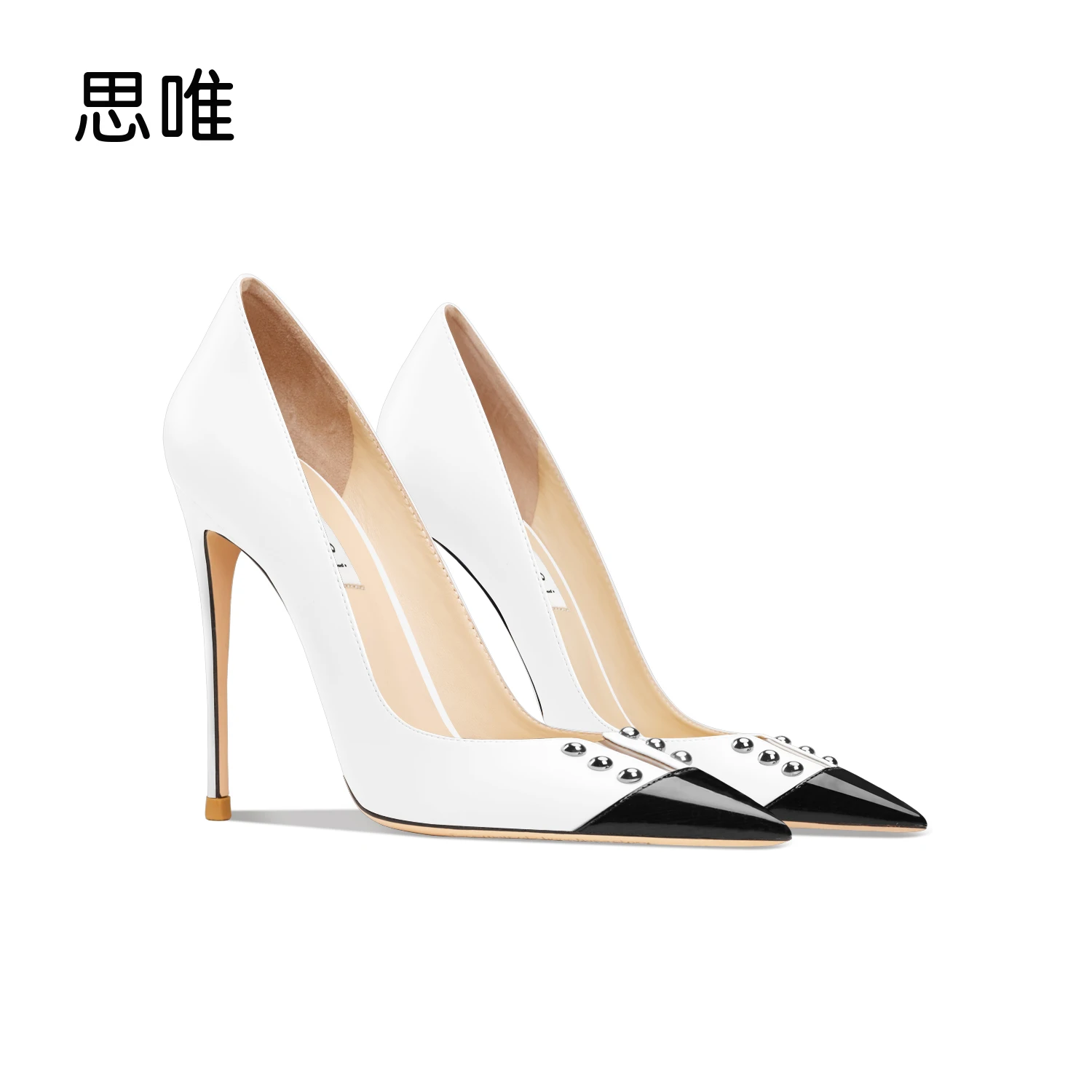 2022-Fashion-Rivets-High-Heels-10cm-Thin-Heels-Pumps-Women-Stiletto ...