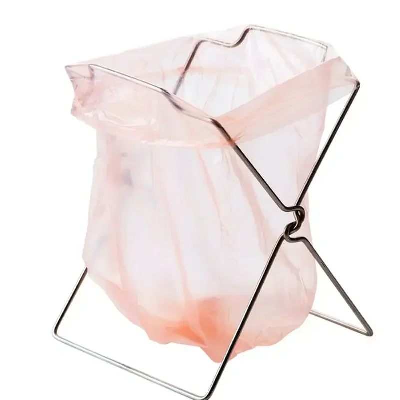 Stainless-Steel-Kitchen-Trash-Bag-Holder-Door-Hook-Garbage-Bags-Hanger ...