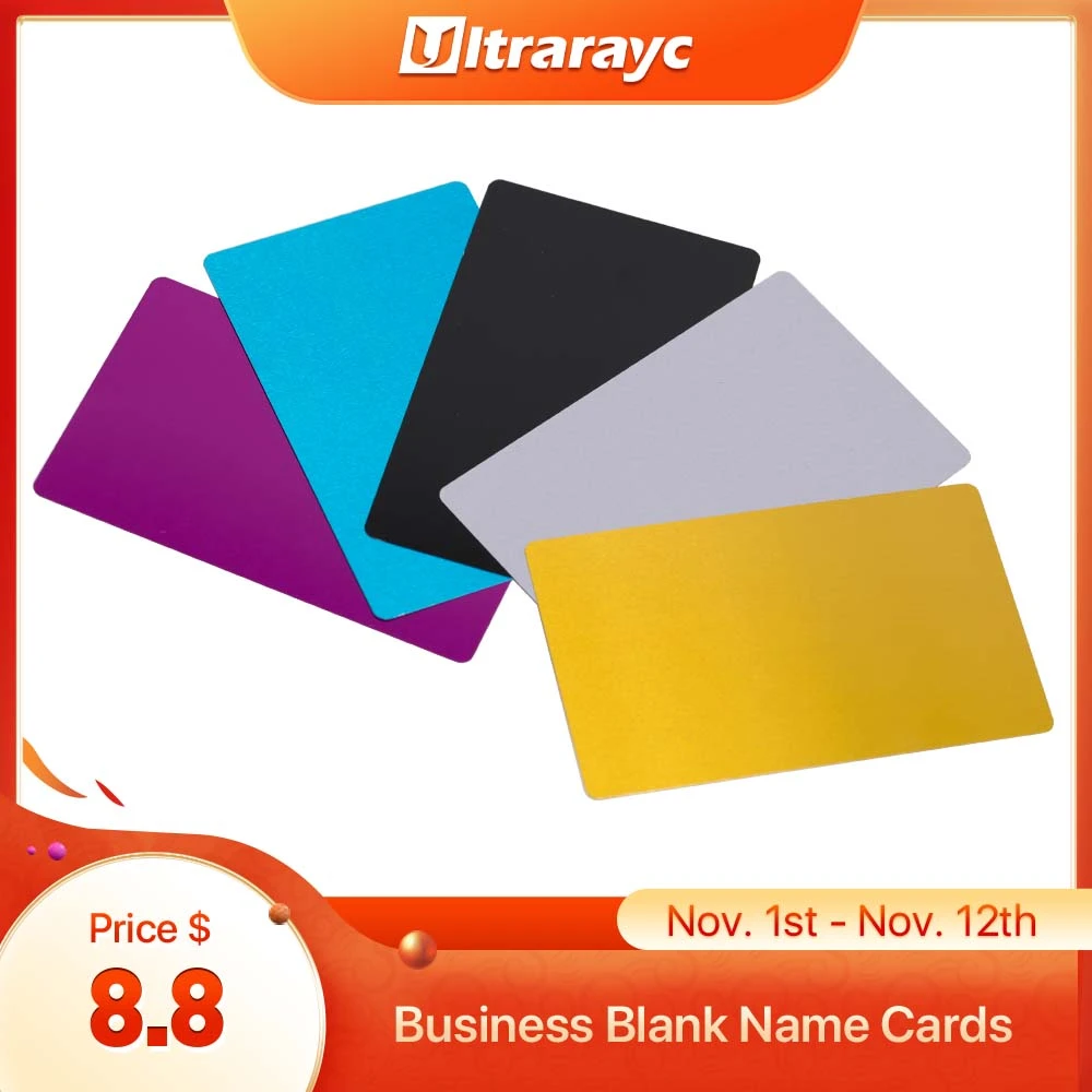 100pcs/lot Business Name Cards Multicolor Aluminium Alloy Metal Sheet ...