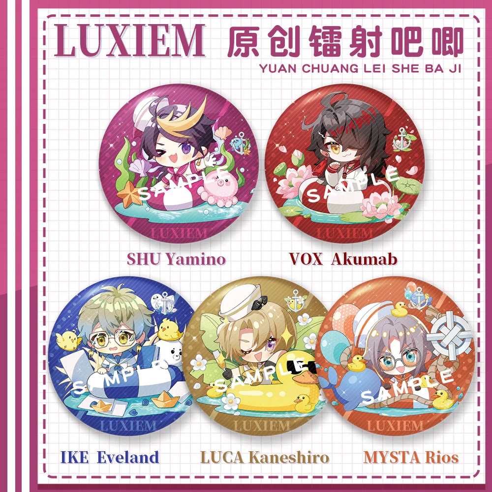 6cm Luxiem Rainbow Vtuber Clubs Anime Figures Ike Luca Mysta Shu Vox ...
