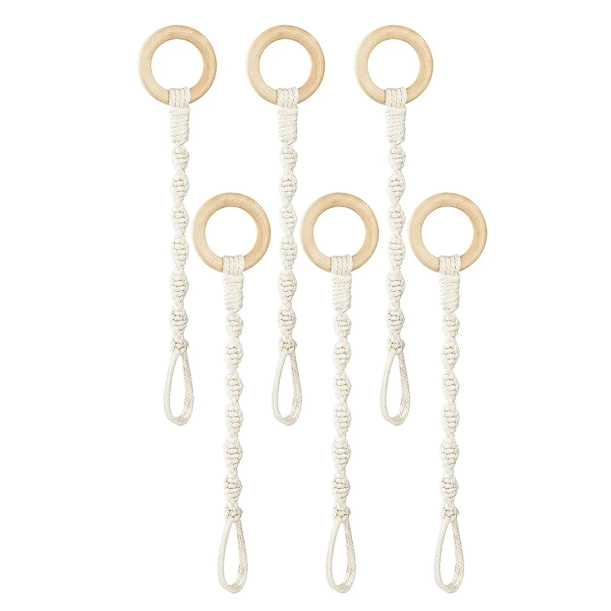 6-Pack-Plant-Hanging-Extender-Wood-Ring-Hand-Woven-Flower-Pot-Rope ...