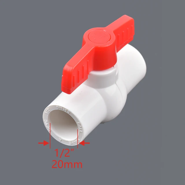 1pc 1/2 "~1.5 " Thread and Socket Type Grey PVC Ball Valve Garden ...