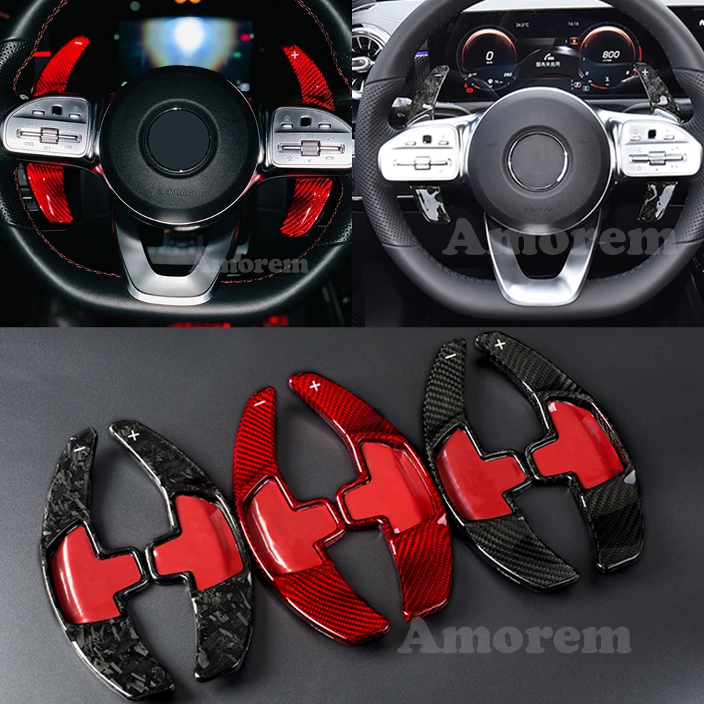 Carbon Fiber Steering Wheel DSG Paddle Shift For Mercedes Benz GLB X247 ...