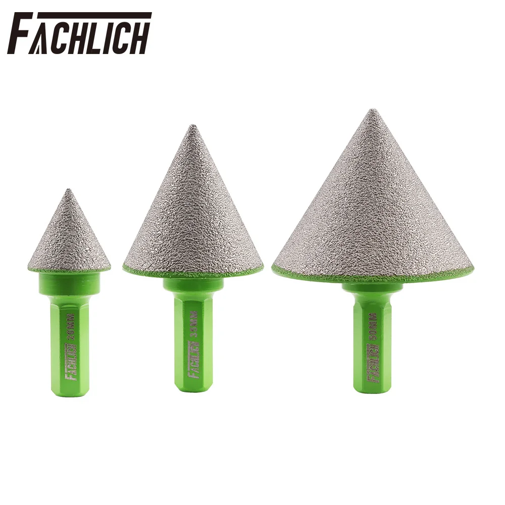 FACHLICH 1pc Hex Shank Diamond Milling Bits Chamfer Bits Tile Marble ...