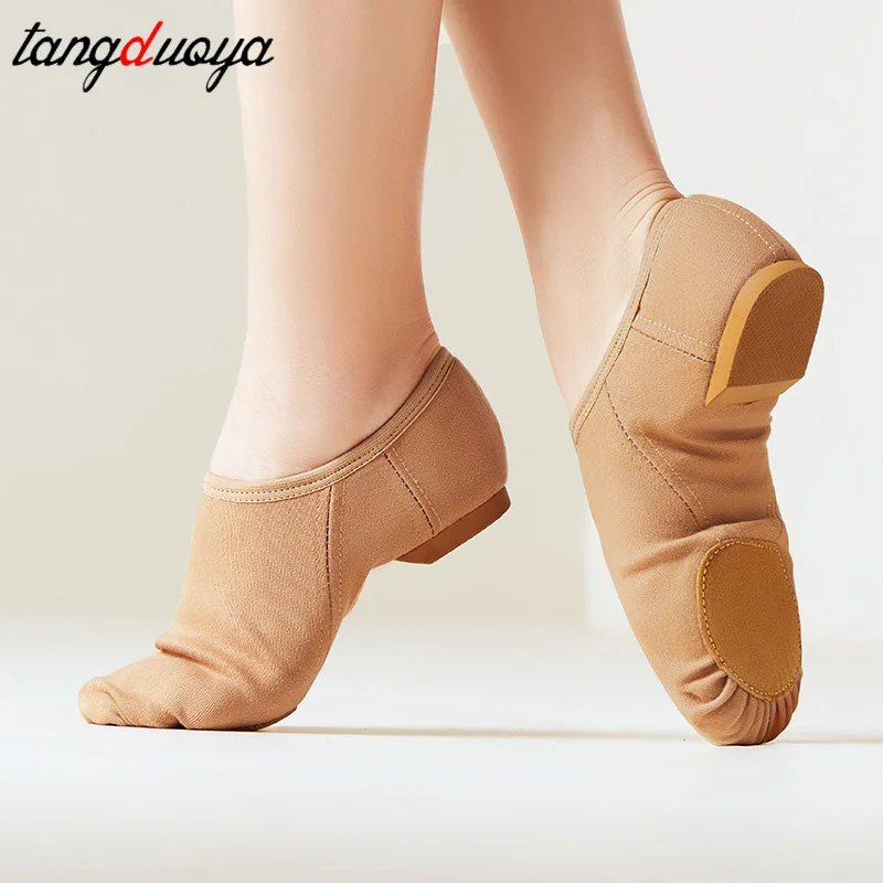 women-ballet-shoes-plus-size-44-Stretch-cloth-Soft-Soles-jazz-dance ...