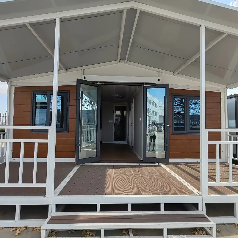 20ft Expandable Container House with Patio Mobile Home Pre Fabricated ...