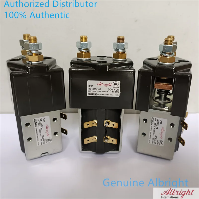 Genuine Albright Contactor SW180 24V 48V 80V 200A SW180B-751 SW180B-108 ...